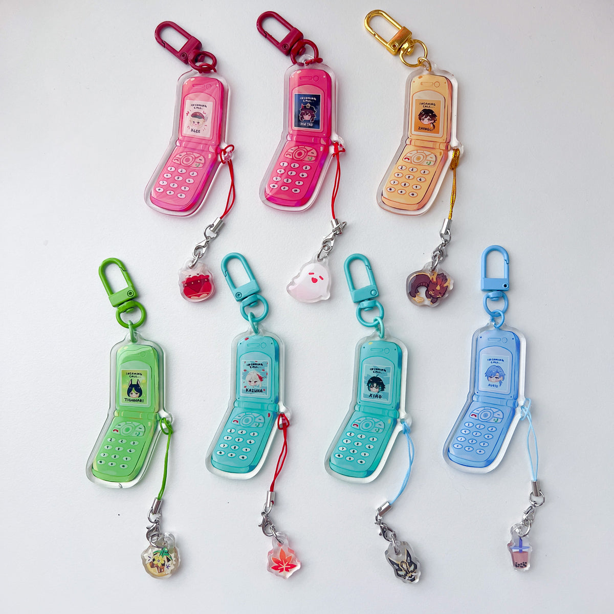 Genshin Impact Flip Phone Keychains – quaphadoodle