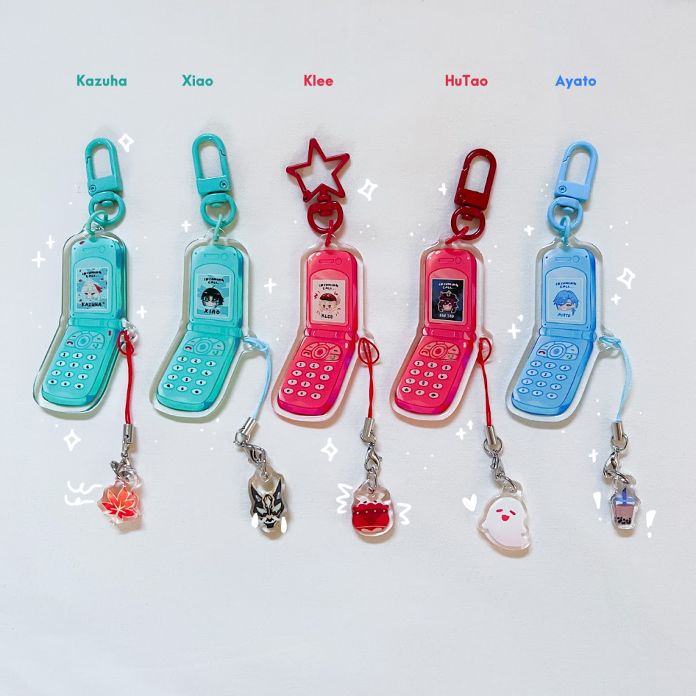Genshin Impact Flip Phone Keychains – quaphadoodle
